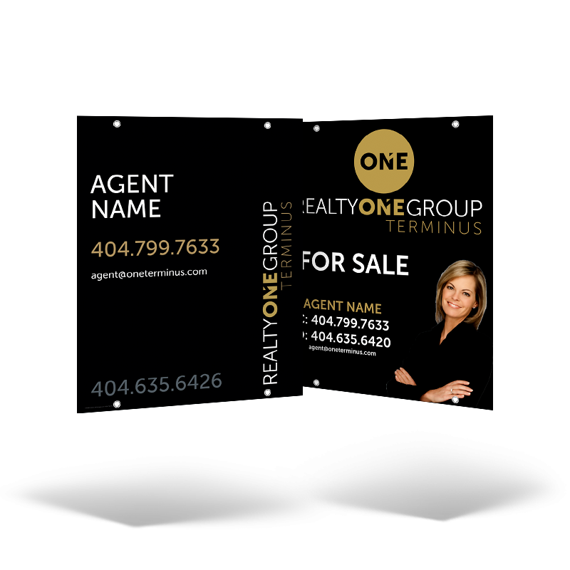 24"x30" Two-Sided Hanging Panel: Styrene & Aluminum, Reflective Options ...