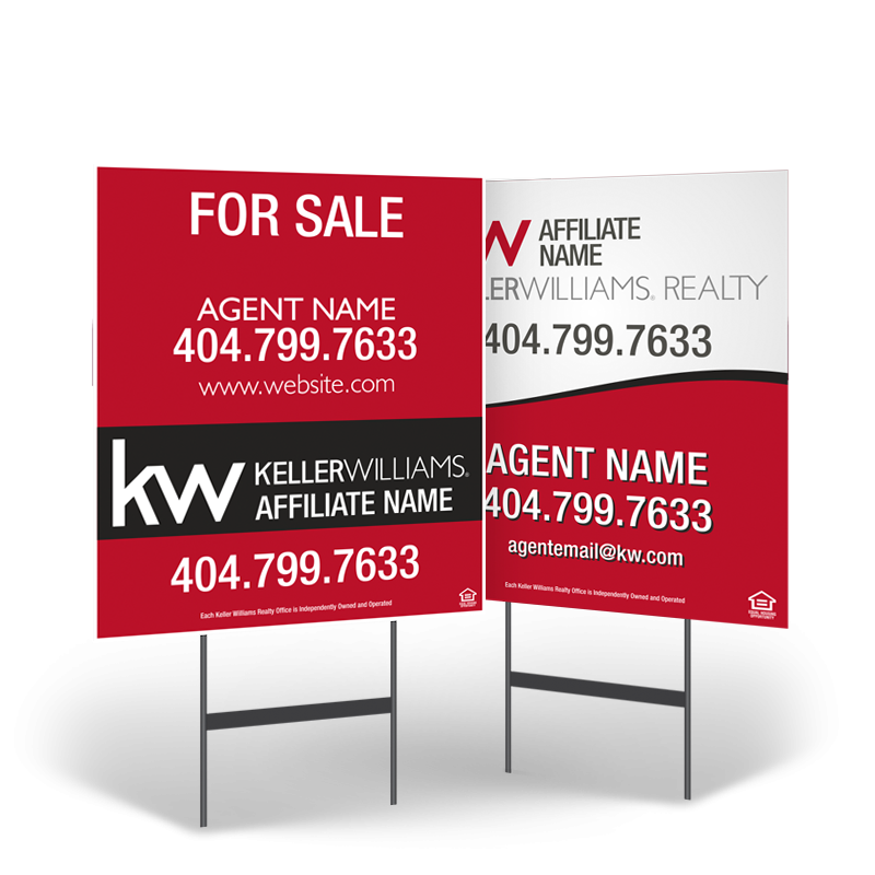 STARTER PACKAGE CONSISTS OF 1 24X30 STYRENE YARD SIGN